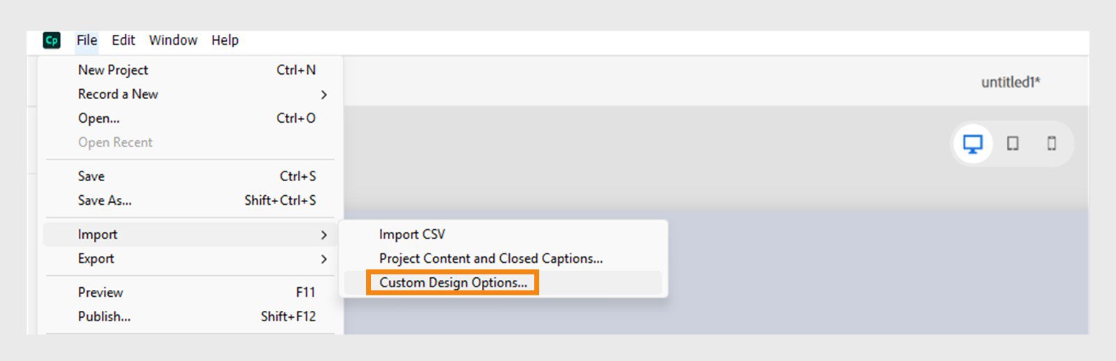 Import Custom Design Options in Adobe Captivate Import Custom Design Options in Adobe Captivate